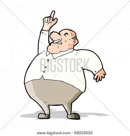 Cartoon Big Fat Boss Vector & Photo (Free Trial) | Bigstock