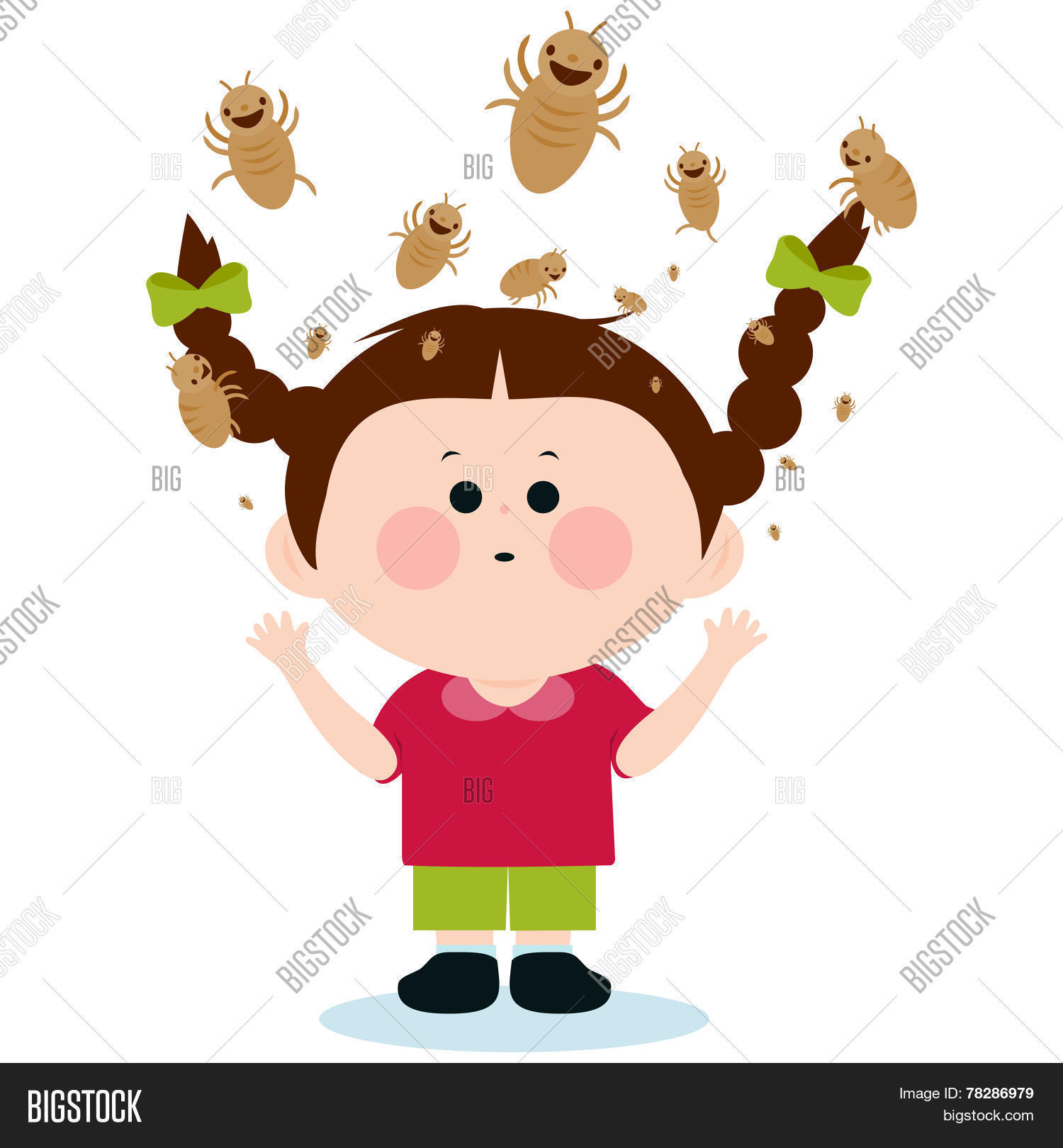 Girl Lice Vector & Photo (Free Trial) | Bigstock