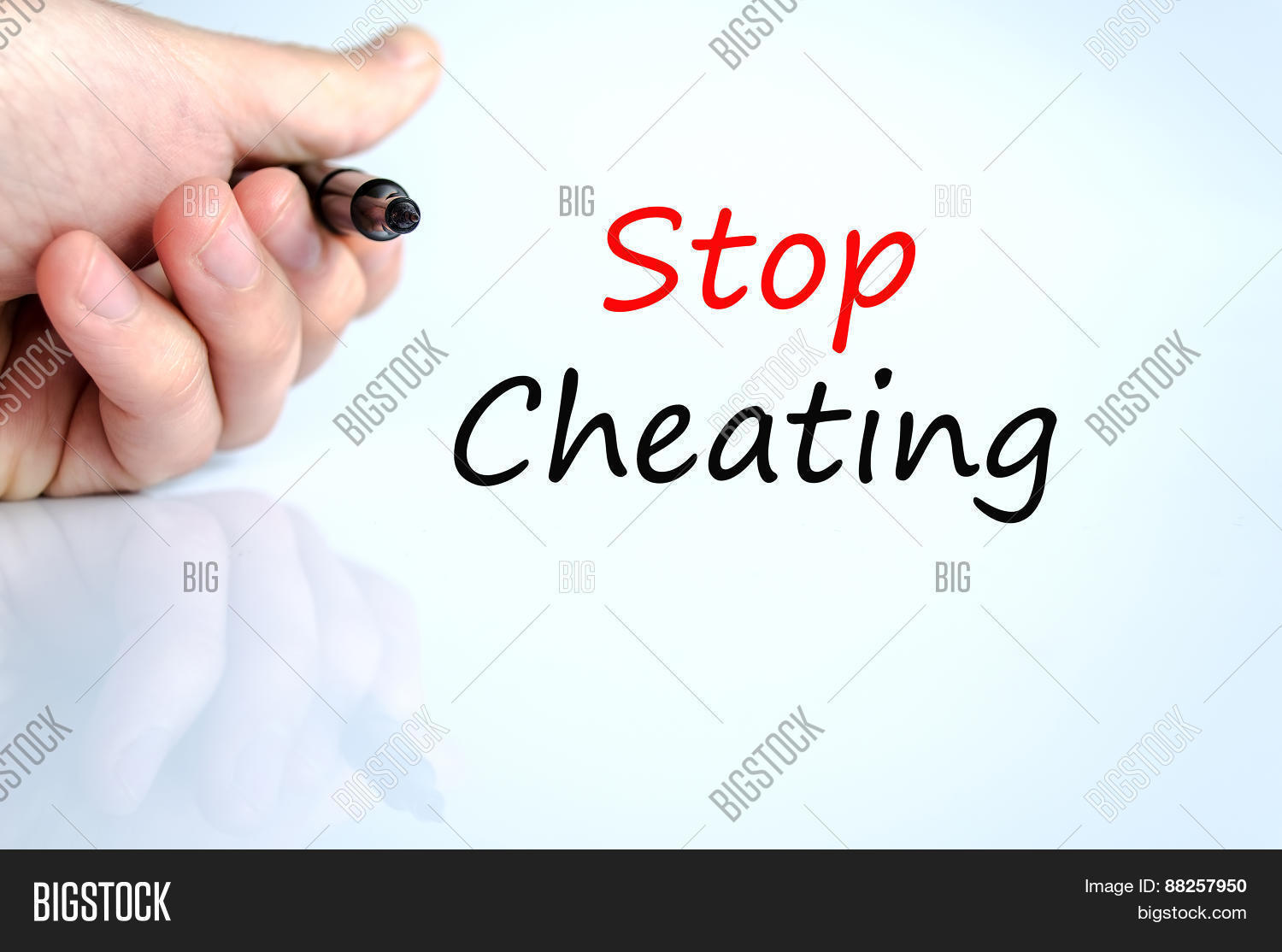 Stop Cheating Concept Image & Photo (Free Trial) | Bigstock