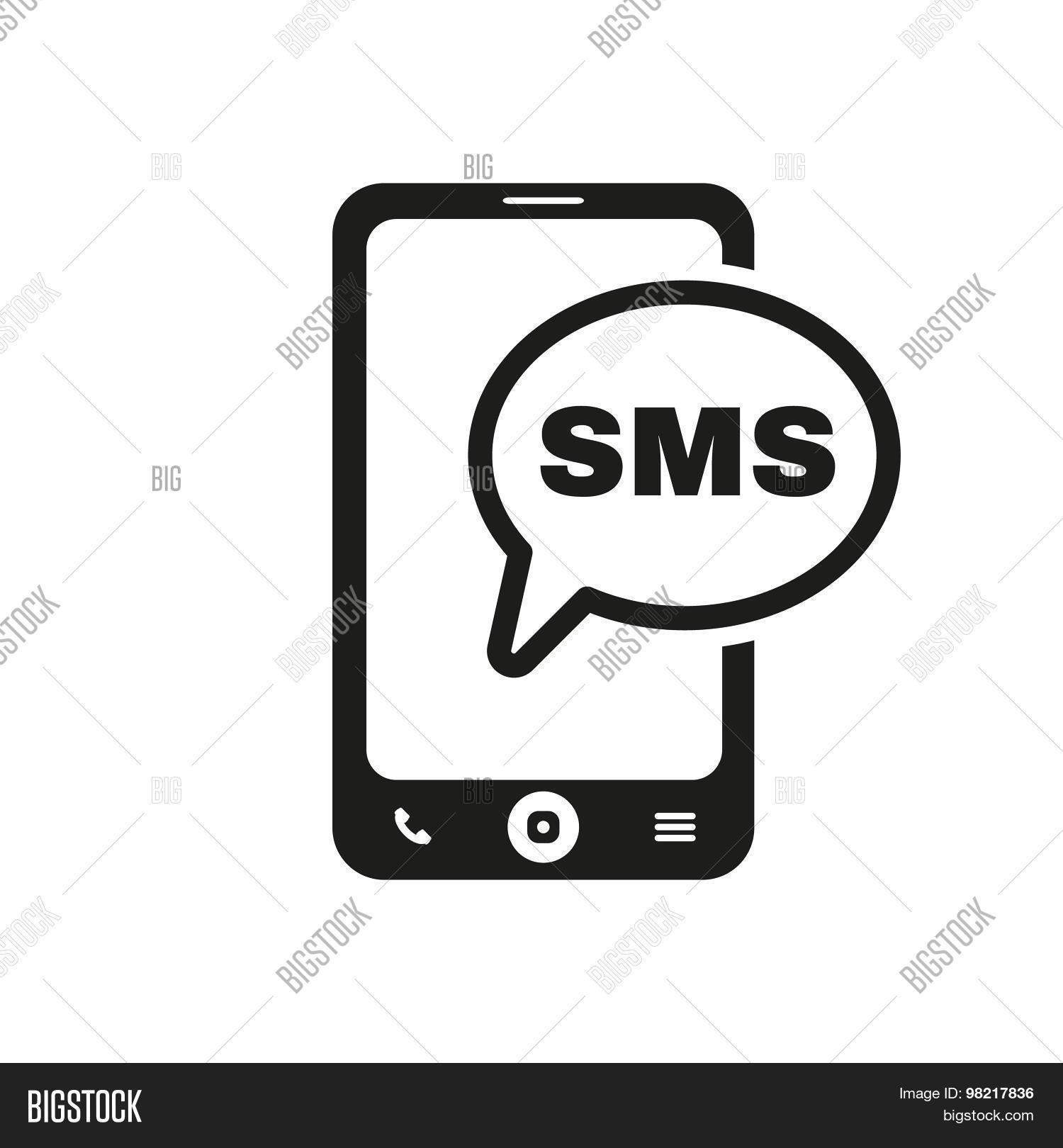Sms Icon. Smartphone Vector & Photo (Free Trial) | Bigstock