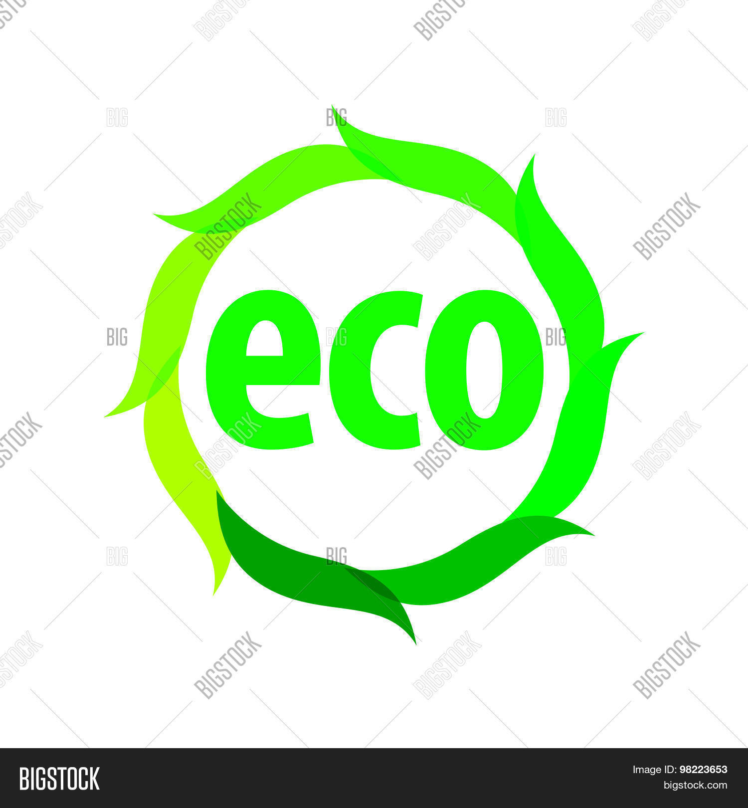 Round Eco Vector Logo Vector & Photo (Free Trial) | Bigstock