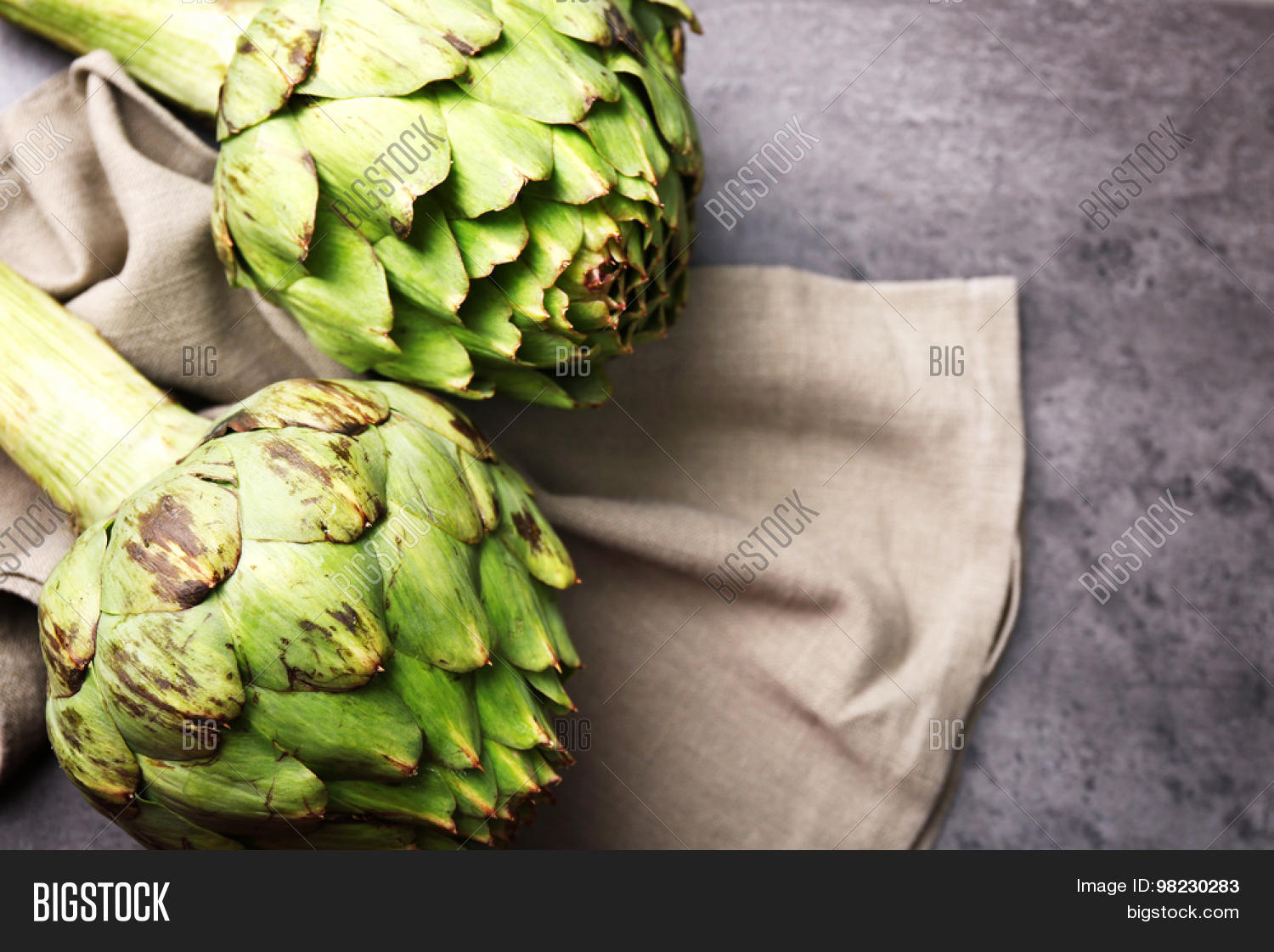 Artichokes On Color Image & Photo (Free Trial) | Bigstock