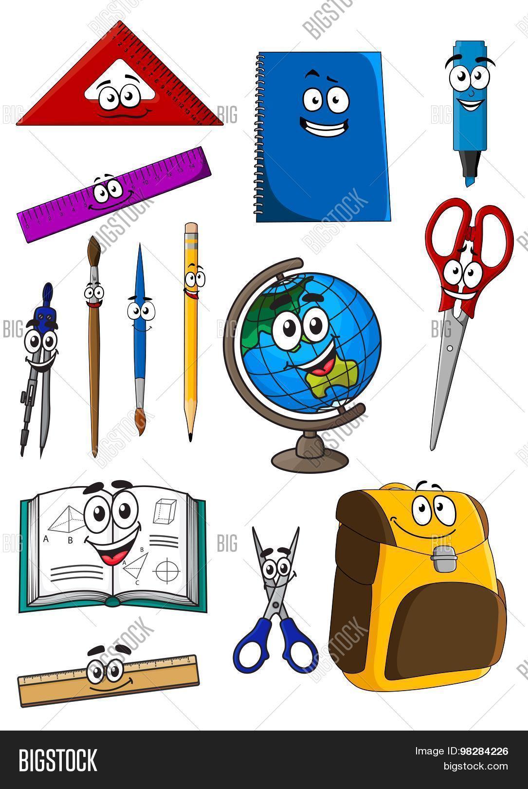 Happy Cartoon School Vector & Photo (Free Trial) | Bigstock