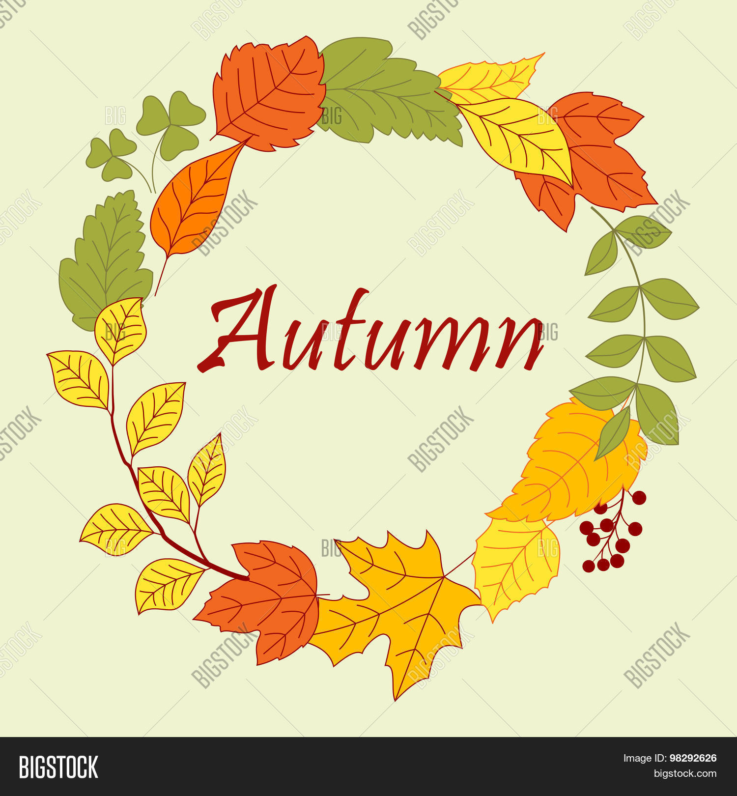 Frame Border Autumn Vector & Photo (Free Trial) | Bigstock