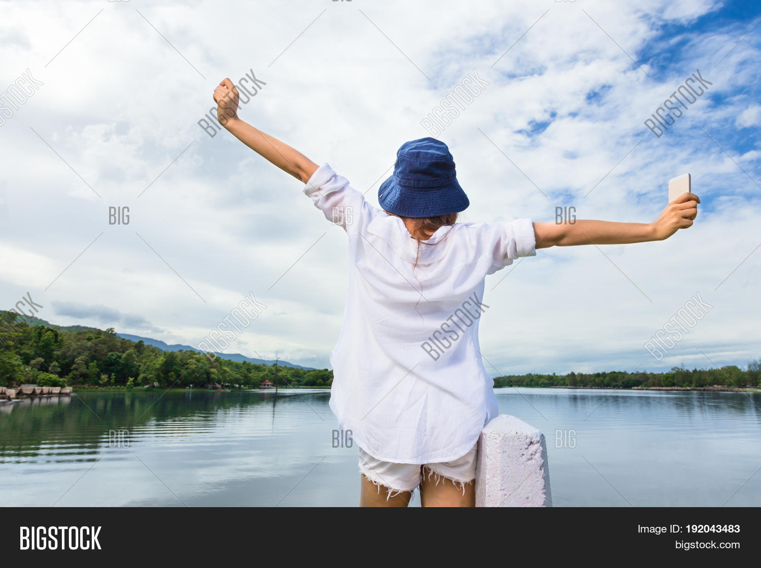 Back Young Happy Woman Image & Photo (Free Trial) | Bigstock