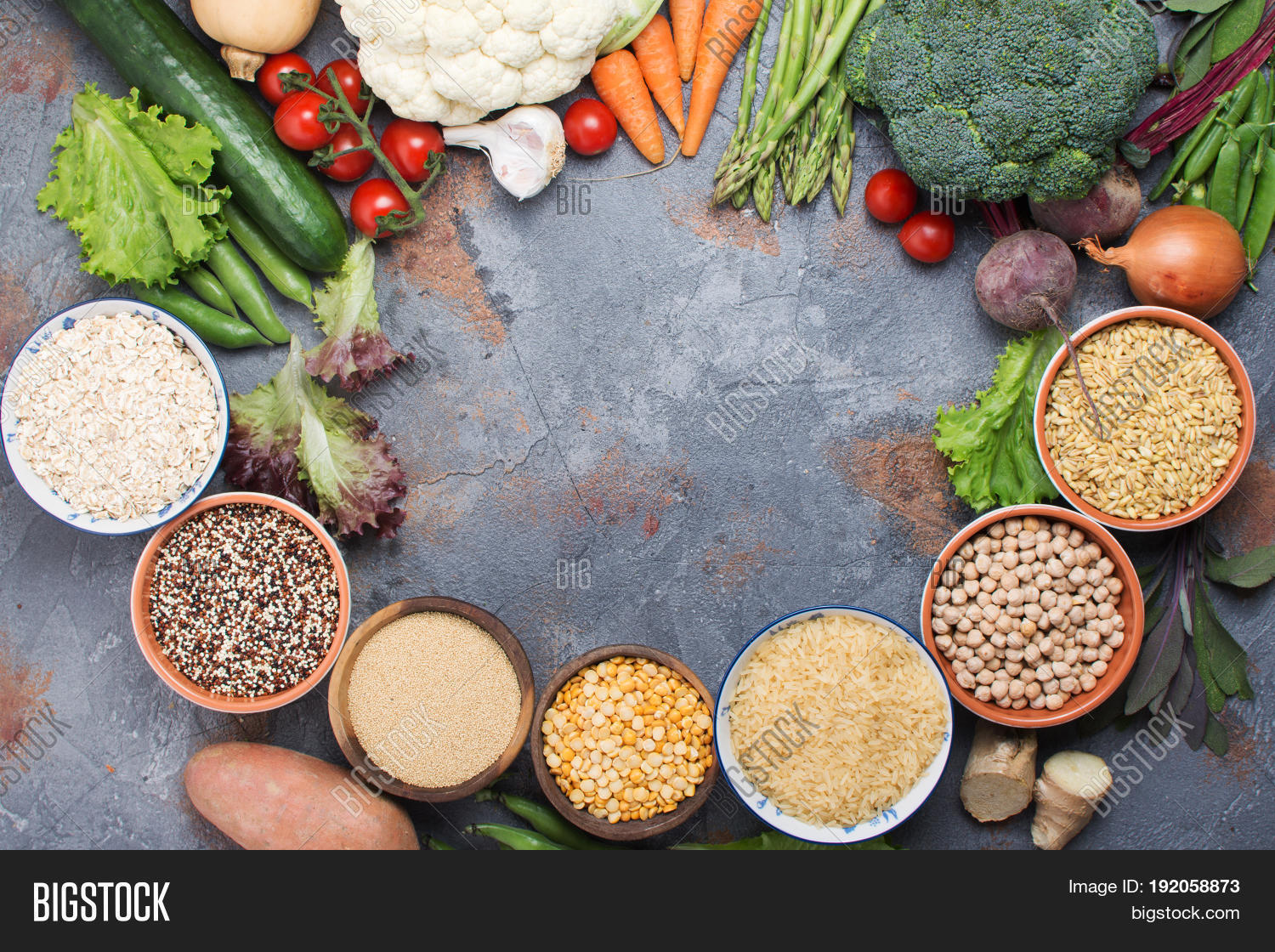 Grains Bowl Vegetables Image & Photo (Free Trial) | Bigstock