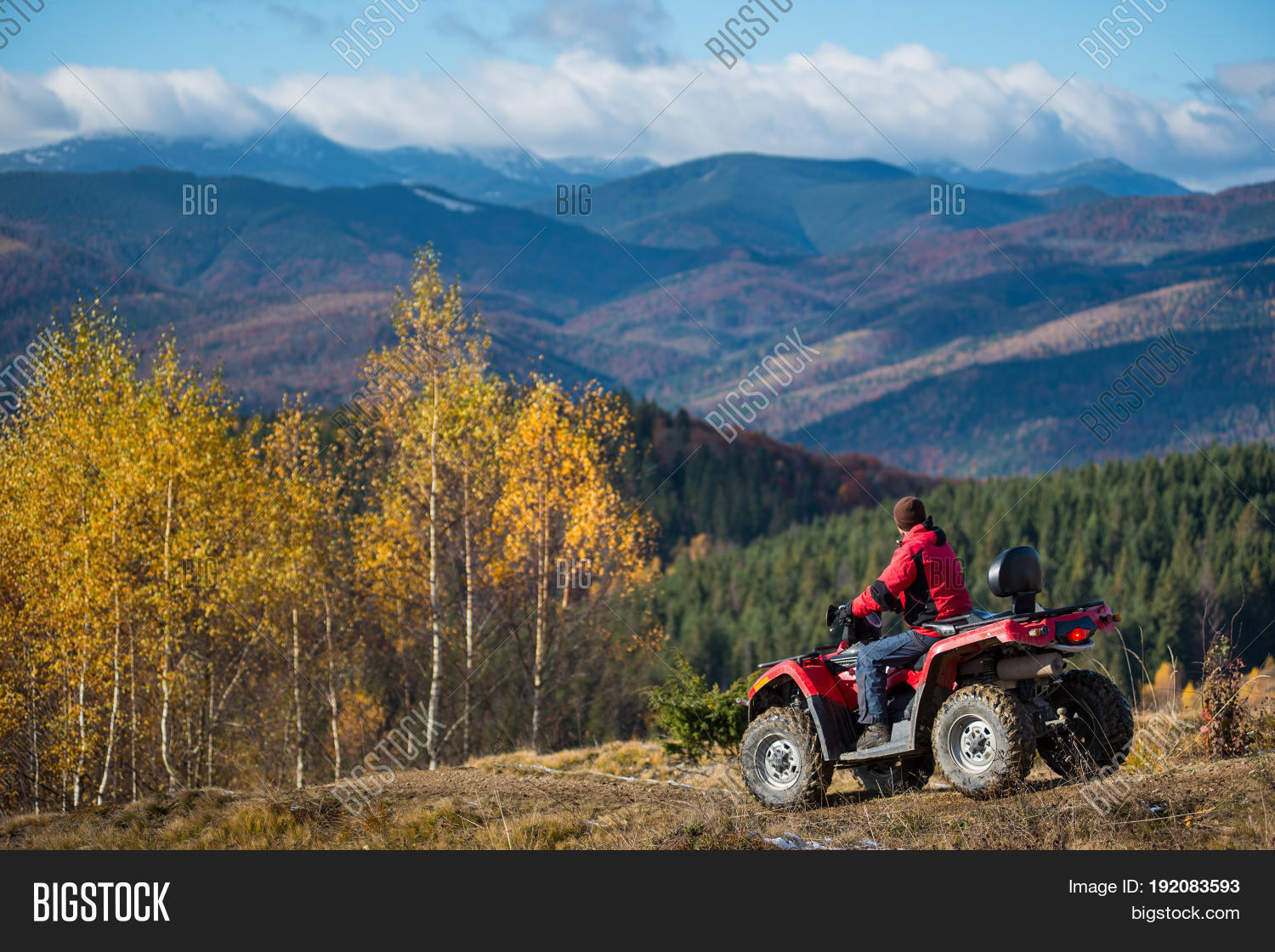 Male On Atv On Hilly Image & Photo (Free Trial) | Bigstock