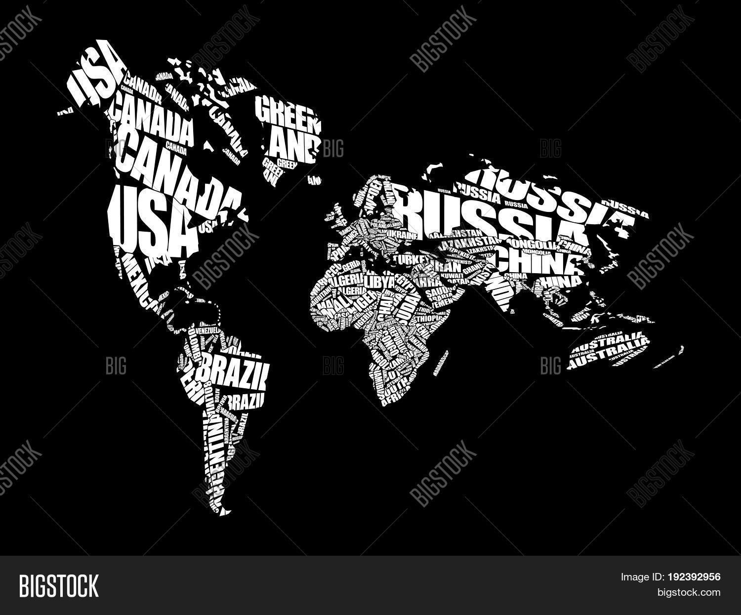 World Map Typography Image & Photo (Free Trial) | Bigstock