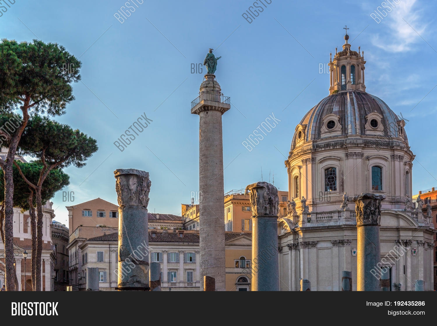 Trajan Column Church Image & Photo (Free Trial) | Bigstock