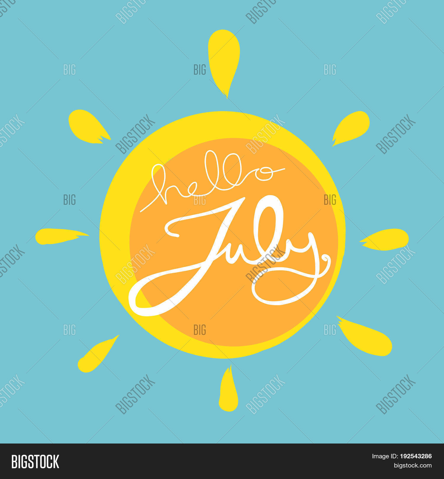 Hello July Word Image & Photo (Free Trial) | Bigstock