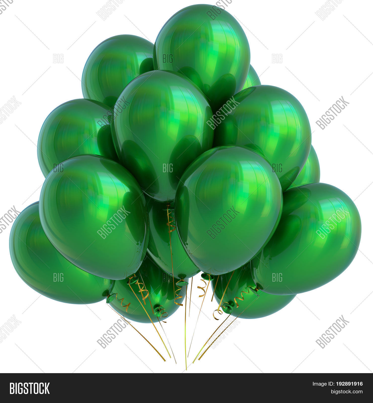 Green Party Balloons Image & Photo (Free Trial) | Bigstock