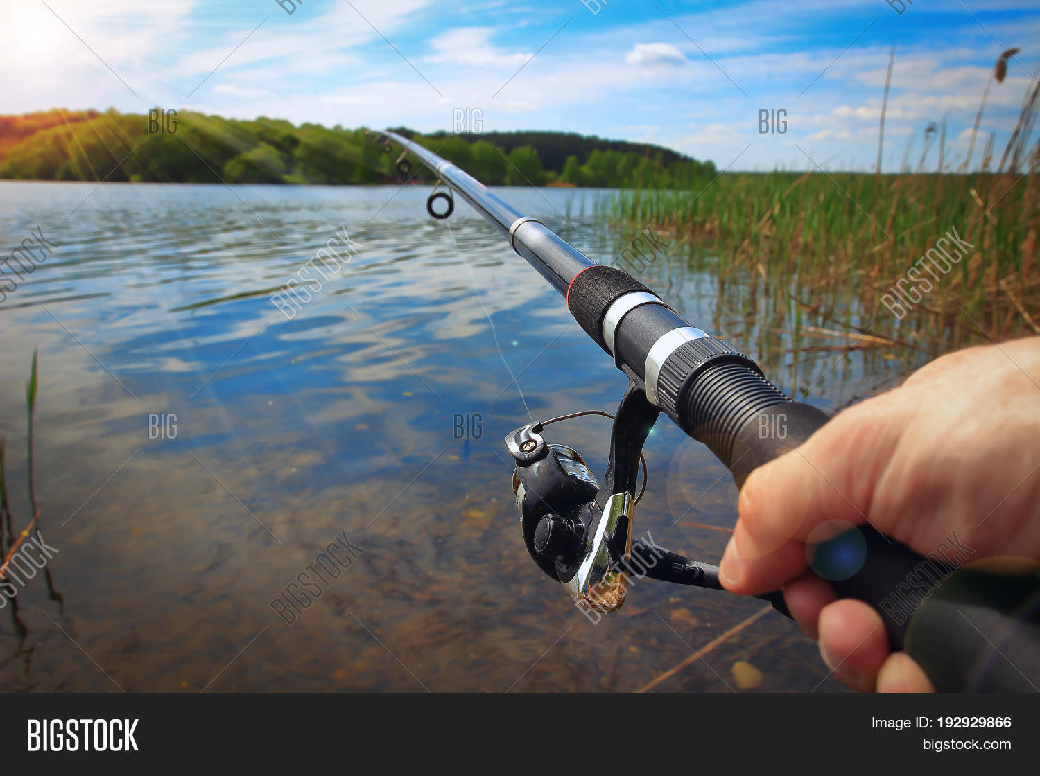Fishing On Lake On Image & Photo (Free Trial) | Bigstock