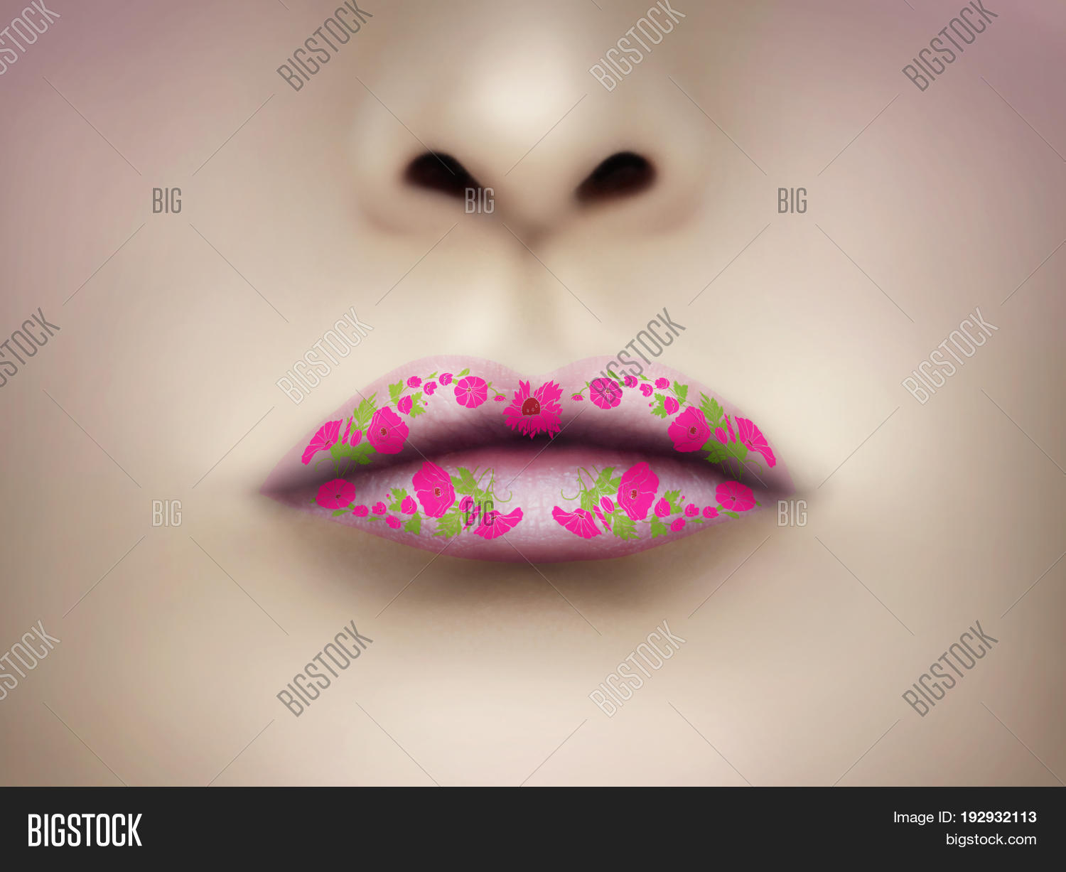 Beautiful Pink Lips Image & Photo (Free Trial) | Bigstock