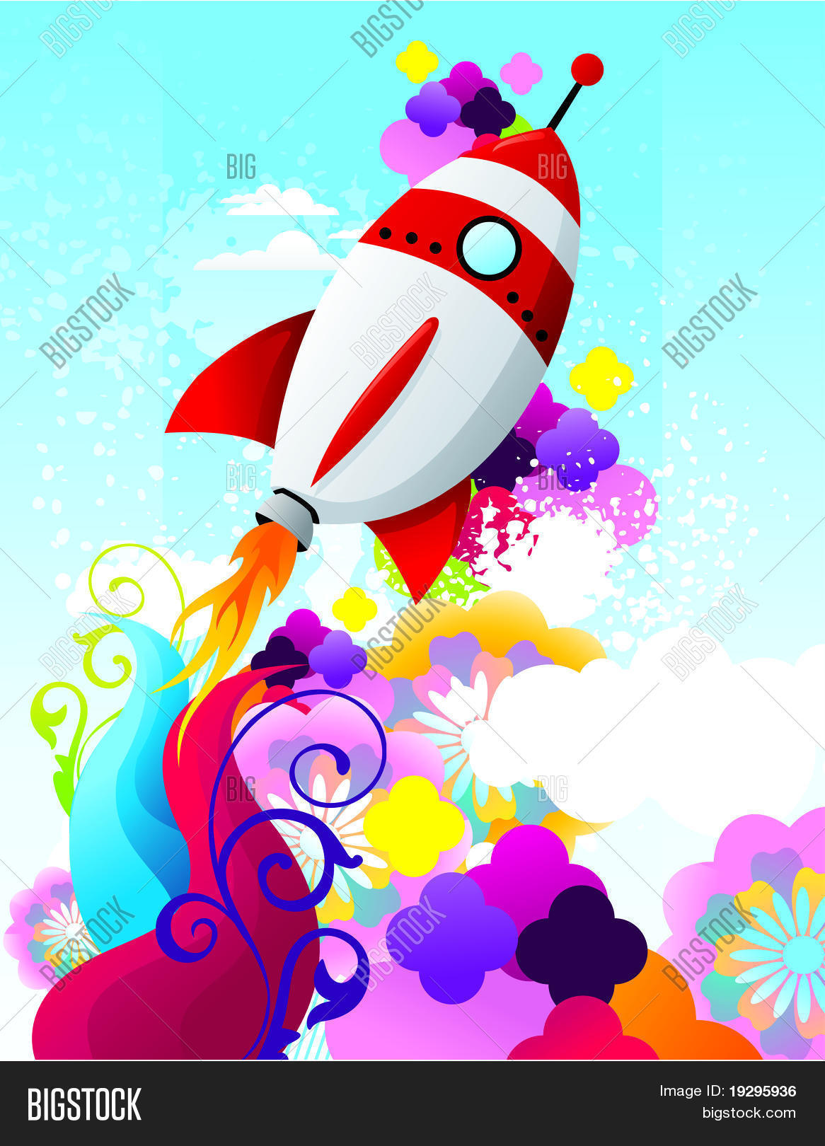 Spaceship Color Vector & Photo (Free Trial) | Bigstock