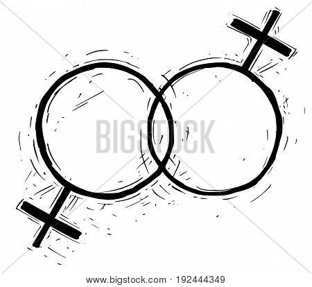 Hand Drawing Female Vector & Photo (Free Trial) | Bigstock