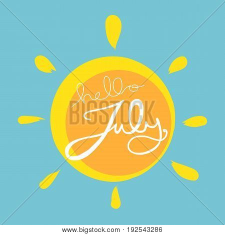 Hello July Word Image & Photo (Free Trial) | Bigstock