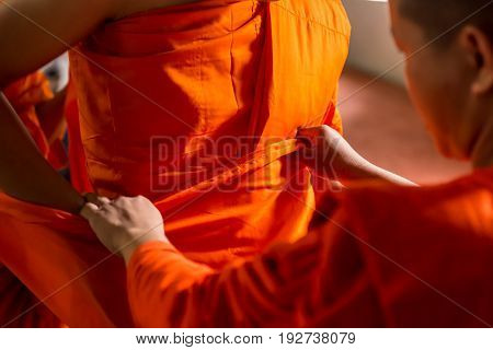 Thai Monk Help Wear Image & Photo (Free Trial) | Bigstock
