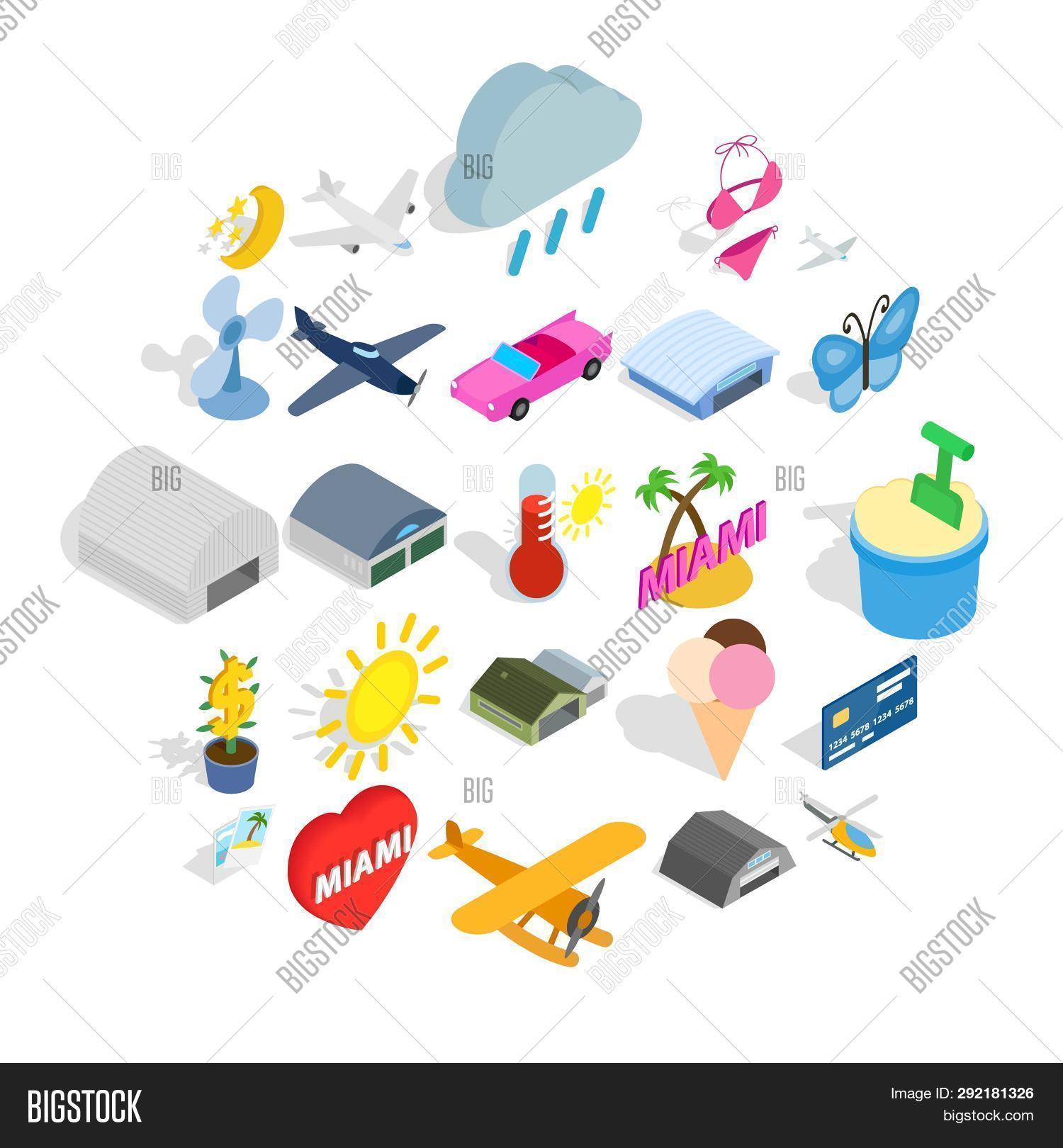 Flier Icons Set. Image & Photo (Free Trial) | Bigstock