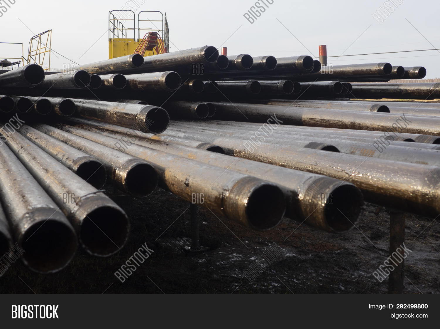 Oil Drill Pipe. Laid Image & Photo (Free Trial) | Bigstock