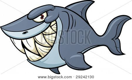 Evil Cartoon Shark. Vector & Photo (Free Trial) | Bigstock