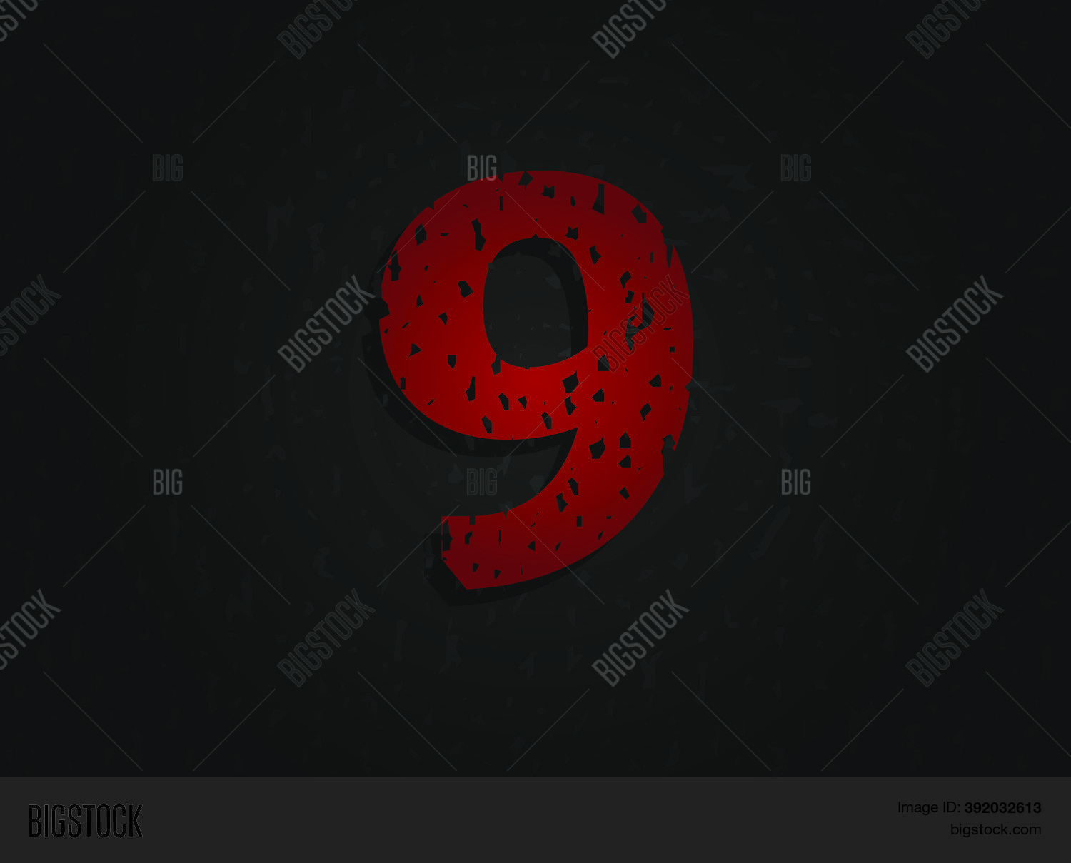 9 Vector Red Number Vector & Photo (Free Trial) | Bigstock