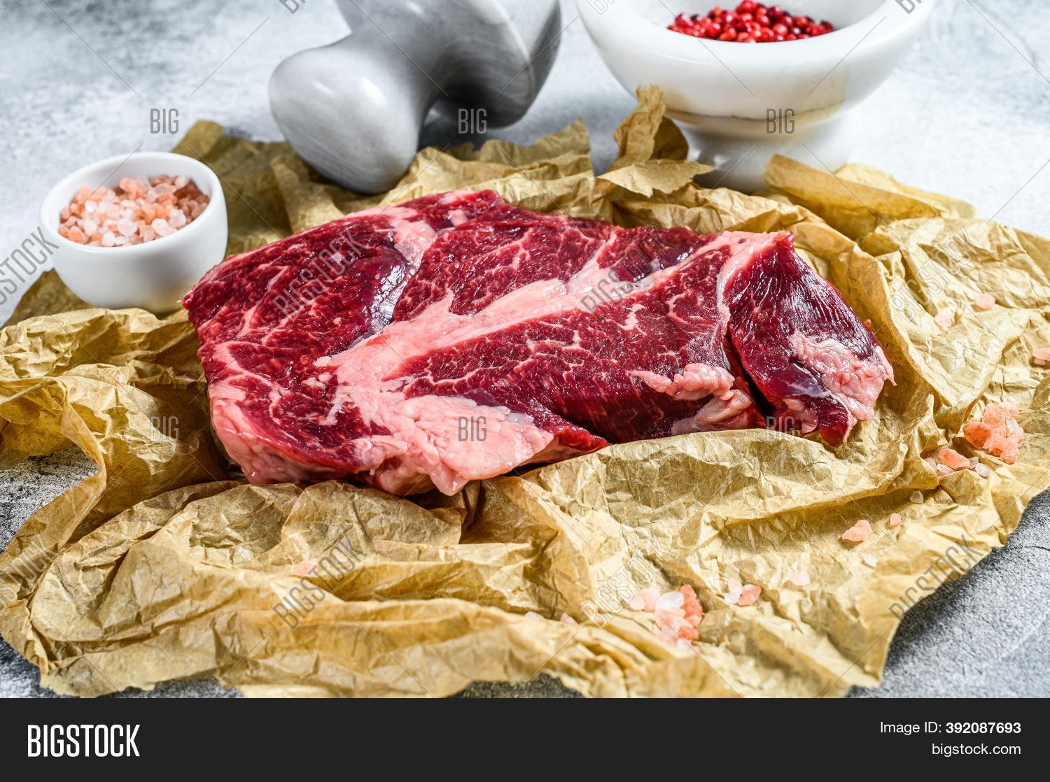 Raw Marbled Beef Steak Image & Photo (Free Trial) | Bigstock