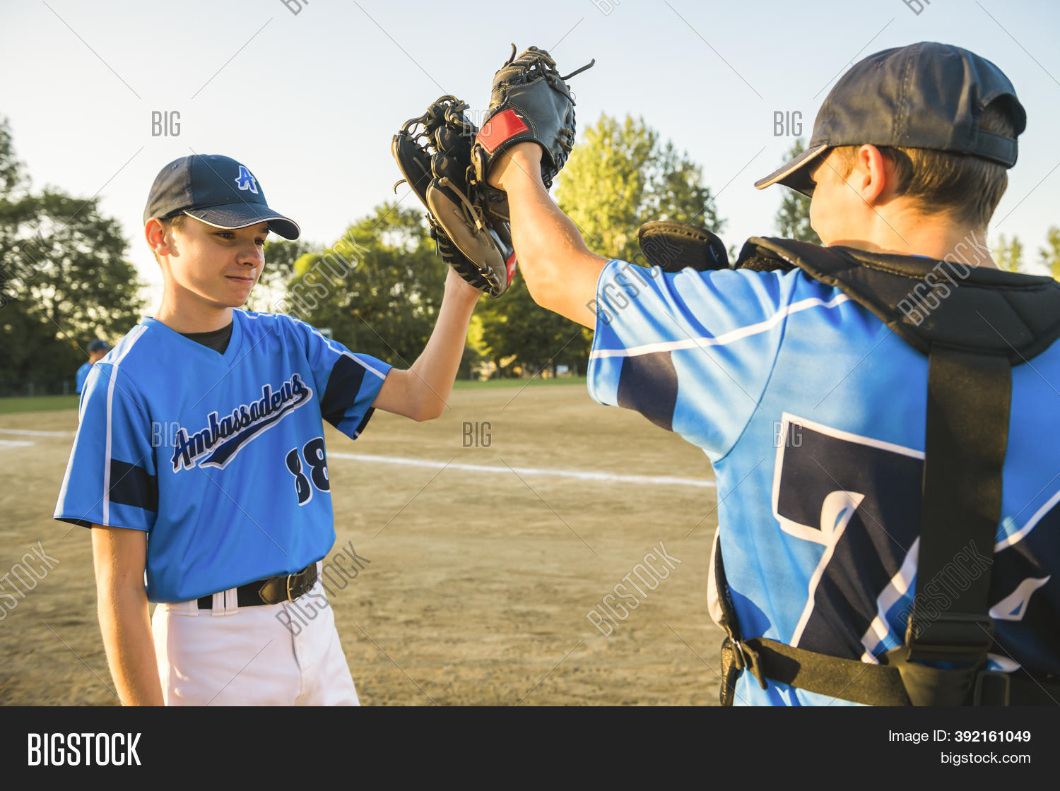 Two Childrens Baseball Image & Photo (Free Trial) | Bigstock