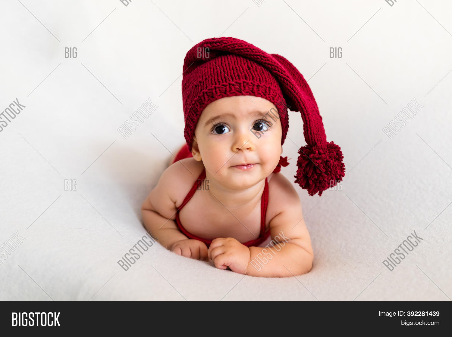 Cute Newborn Baby Red Image & Photo (Free Trial) | Bigstock