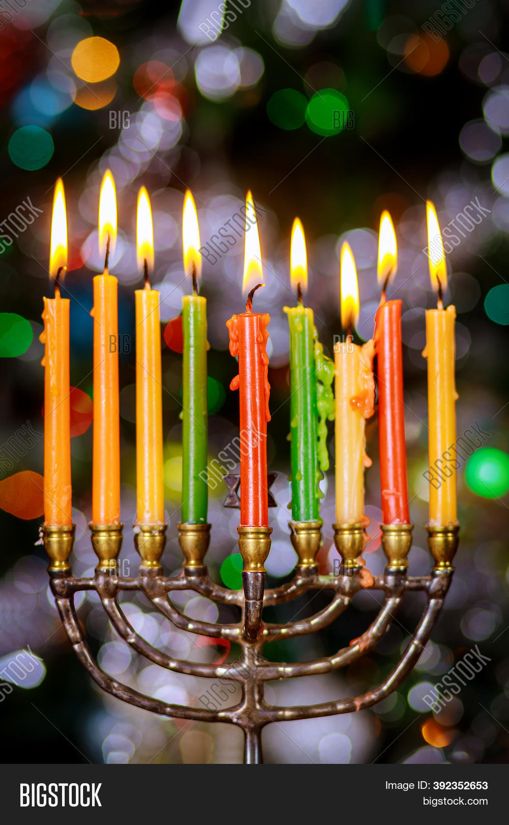 Menorah Burning Image & Photo (Free Trial) | Bigstock