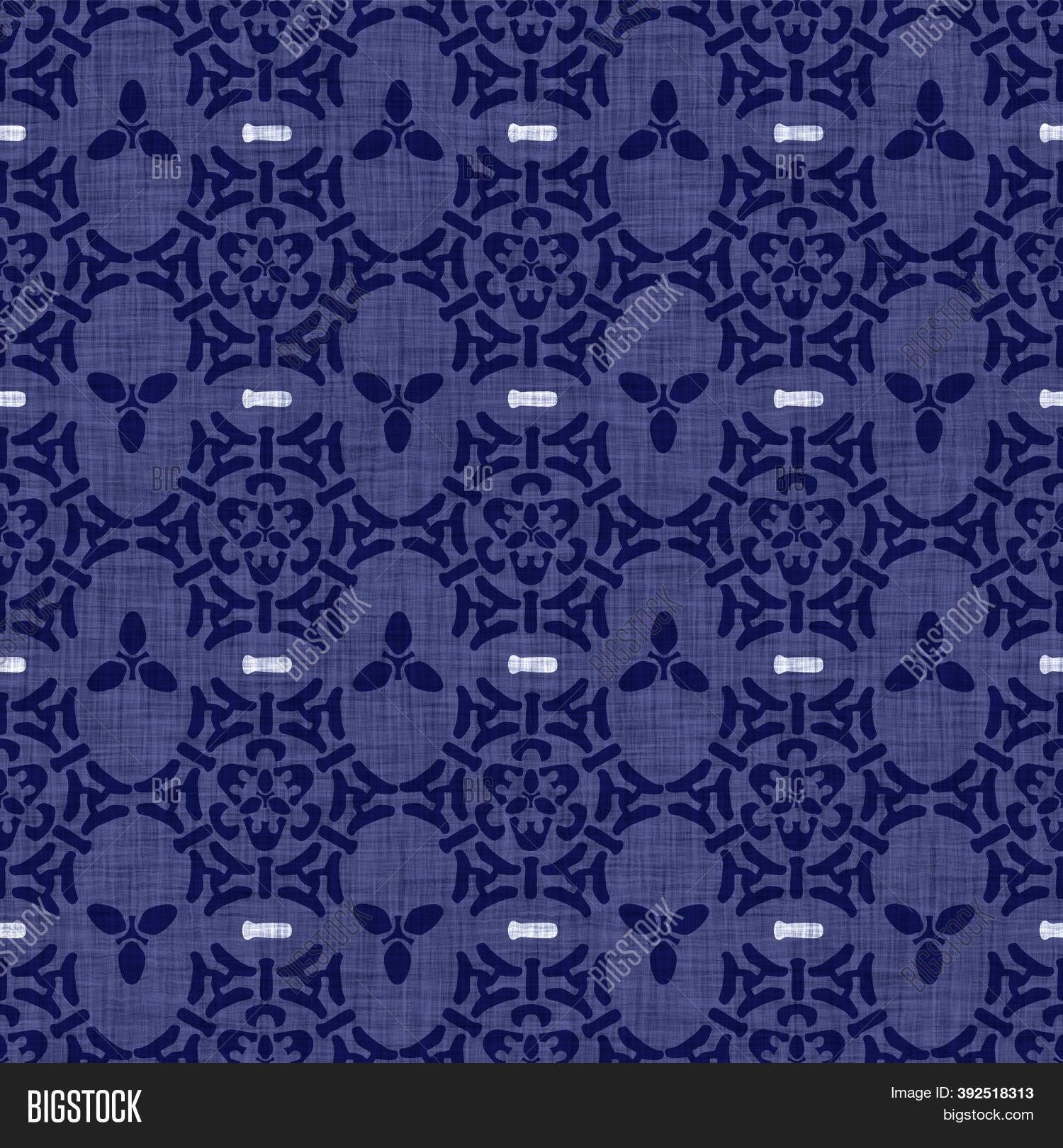 Seamless Indigo Damask Image & Photo (Free Trial) | Bigstock