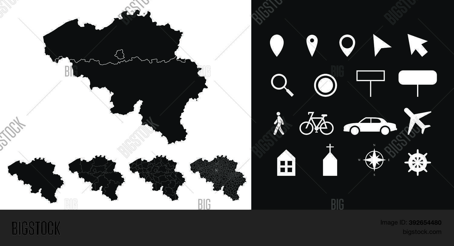 Map Belgium Vector & Photo (Free Trial) | Bigstock