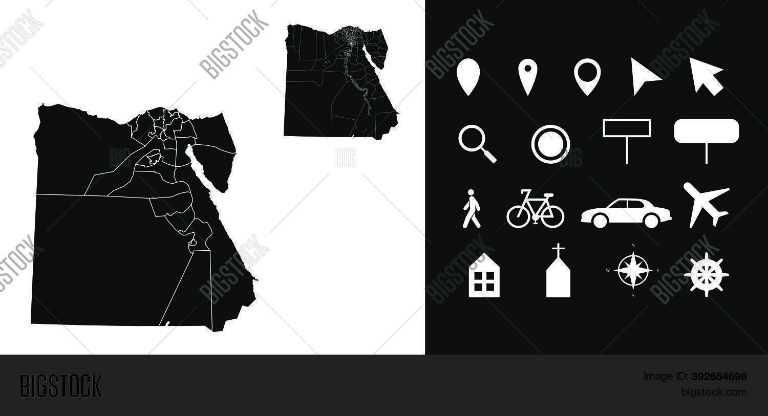 Map Egypt Vector & Photo (Free Trial) | Bigstock