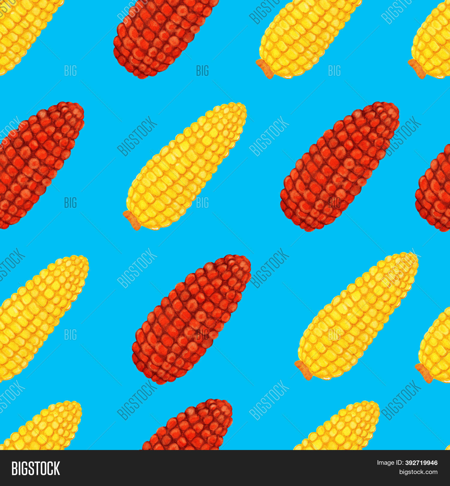 Yellow Red Corn Cob Image & Photo (Free Trial) | Bigstock