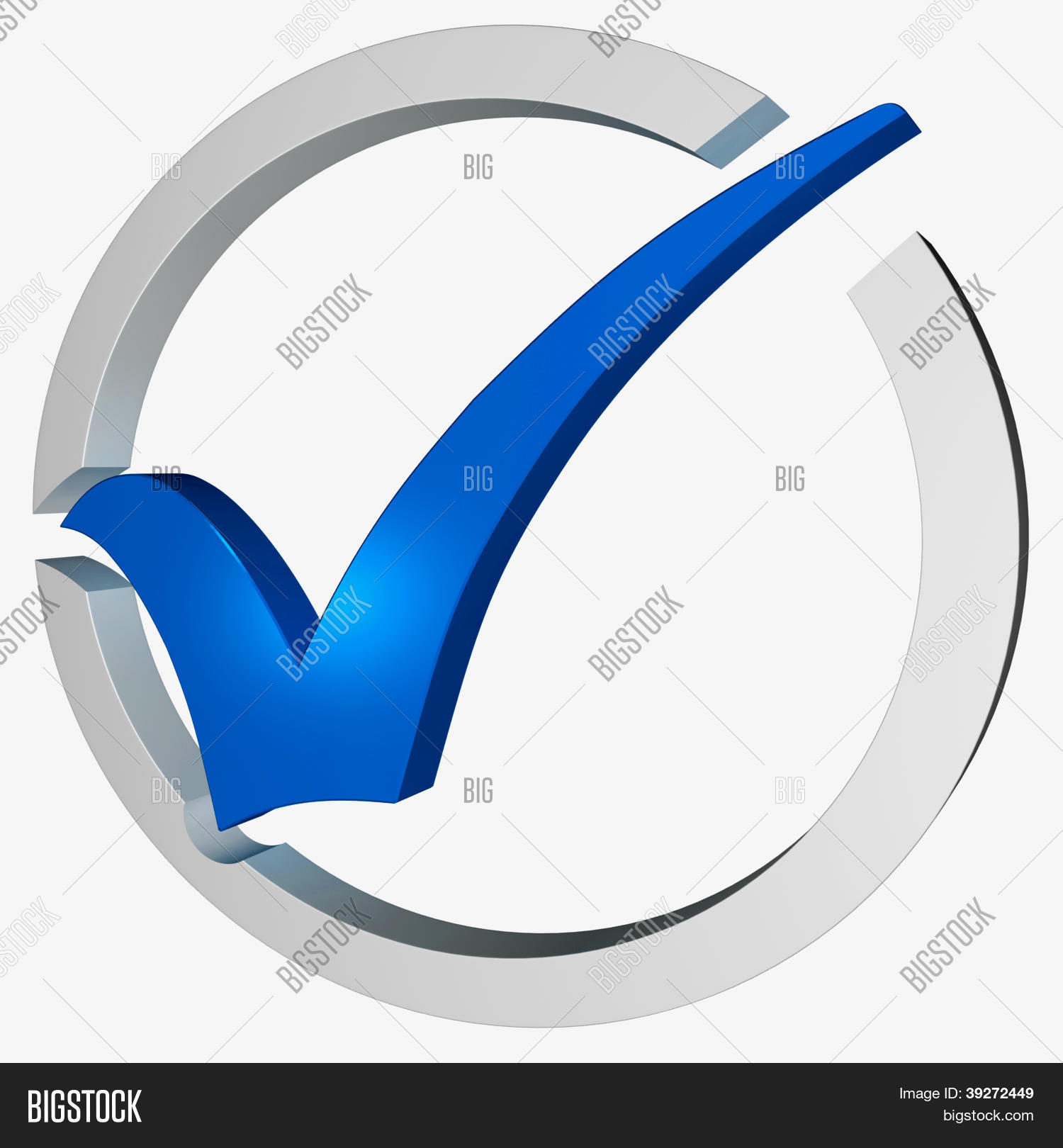 Blue Tick Circled Image & Photo (Free Trial) | Bigstock