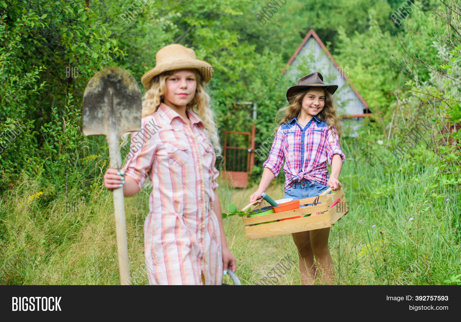 Girls Gardening Tools Image & Photo (Free Trial) | Bigstock