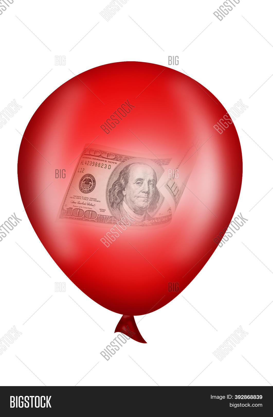 Dollar Bill Balloon On Image & Photo (Free Trial) | Bigstock