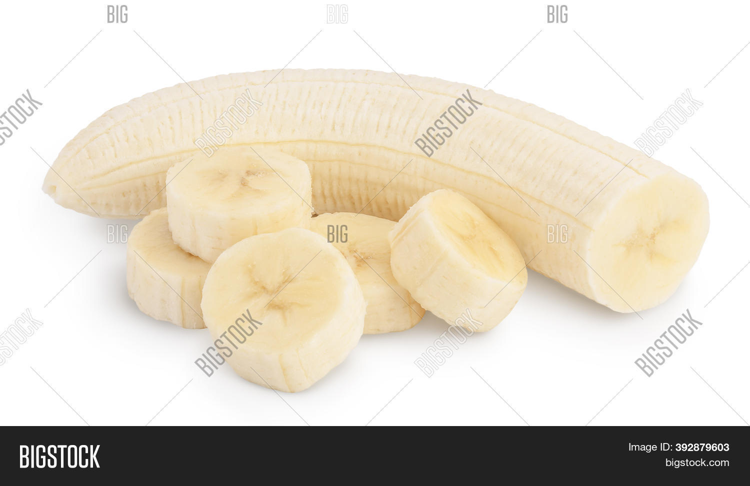 Banana Pieces Isolated Image & Photo (Free Trial) | Bigstock