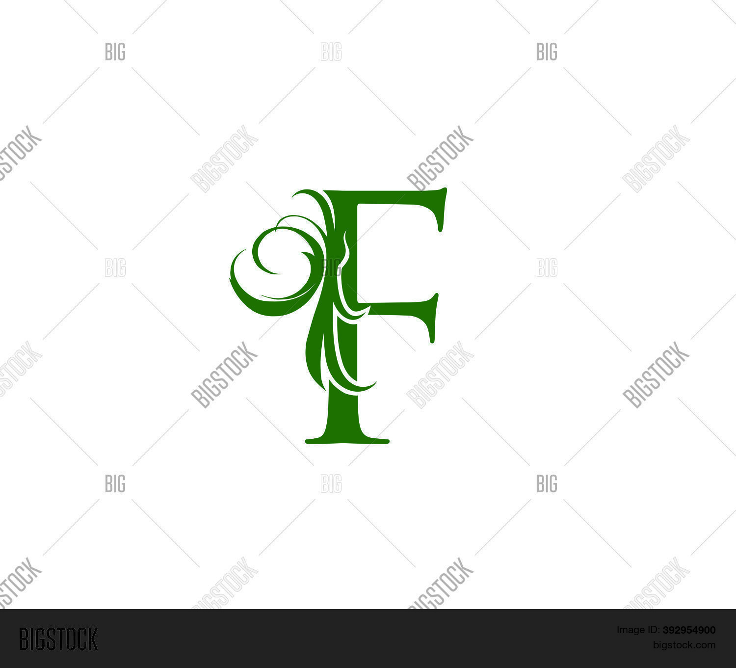 Vintage Green F Vector & Photo (Free Trial) | Bigstock