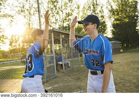 Two Childrens Baseball Image & Photo (Free Trial) | Bigstock