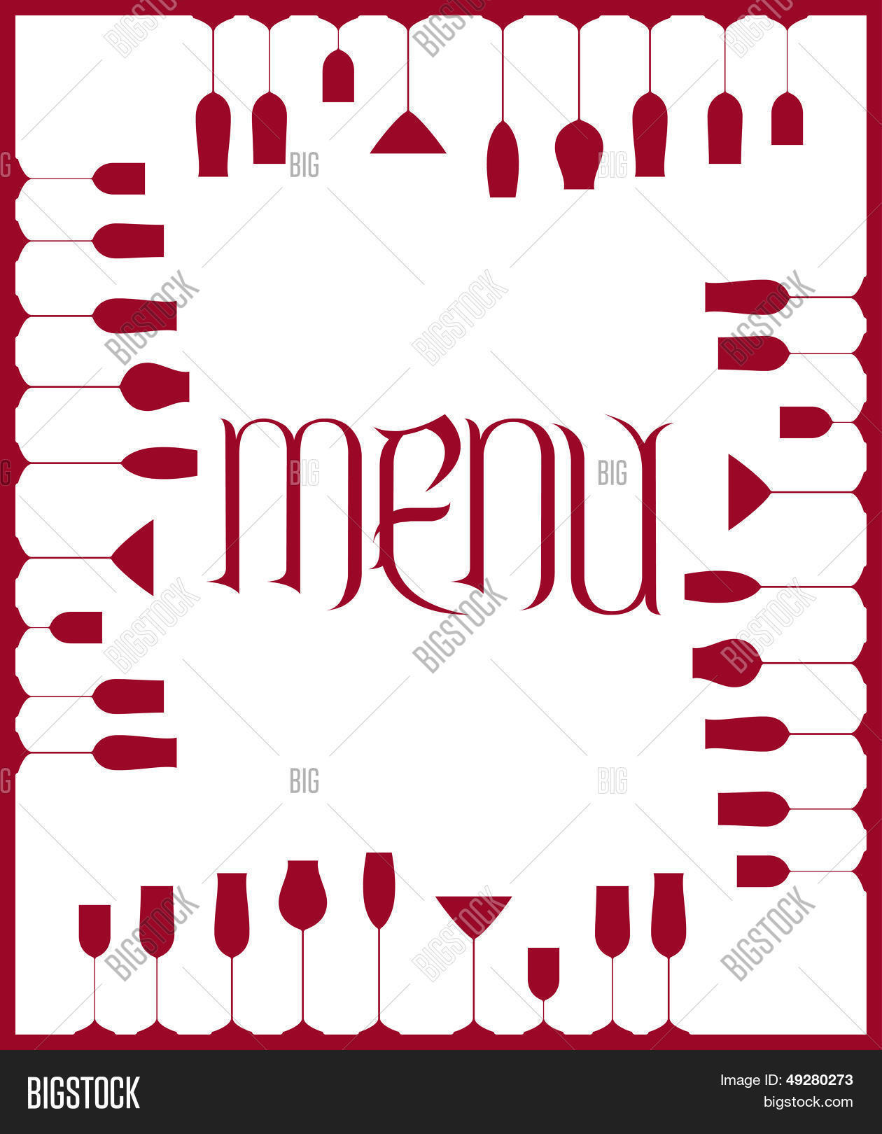Bar Menu Background Vector & Photo (Free Trial) | Bigstock