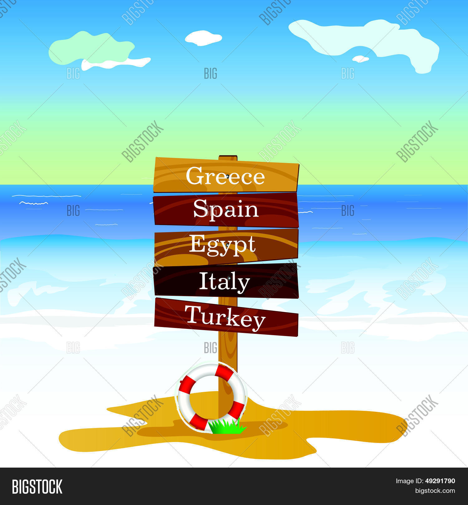 Beach Signboard Vector & Photo (Free Trial) | Bigstock