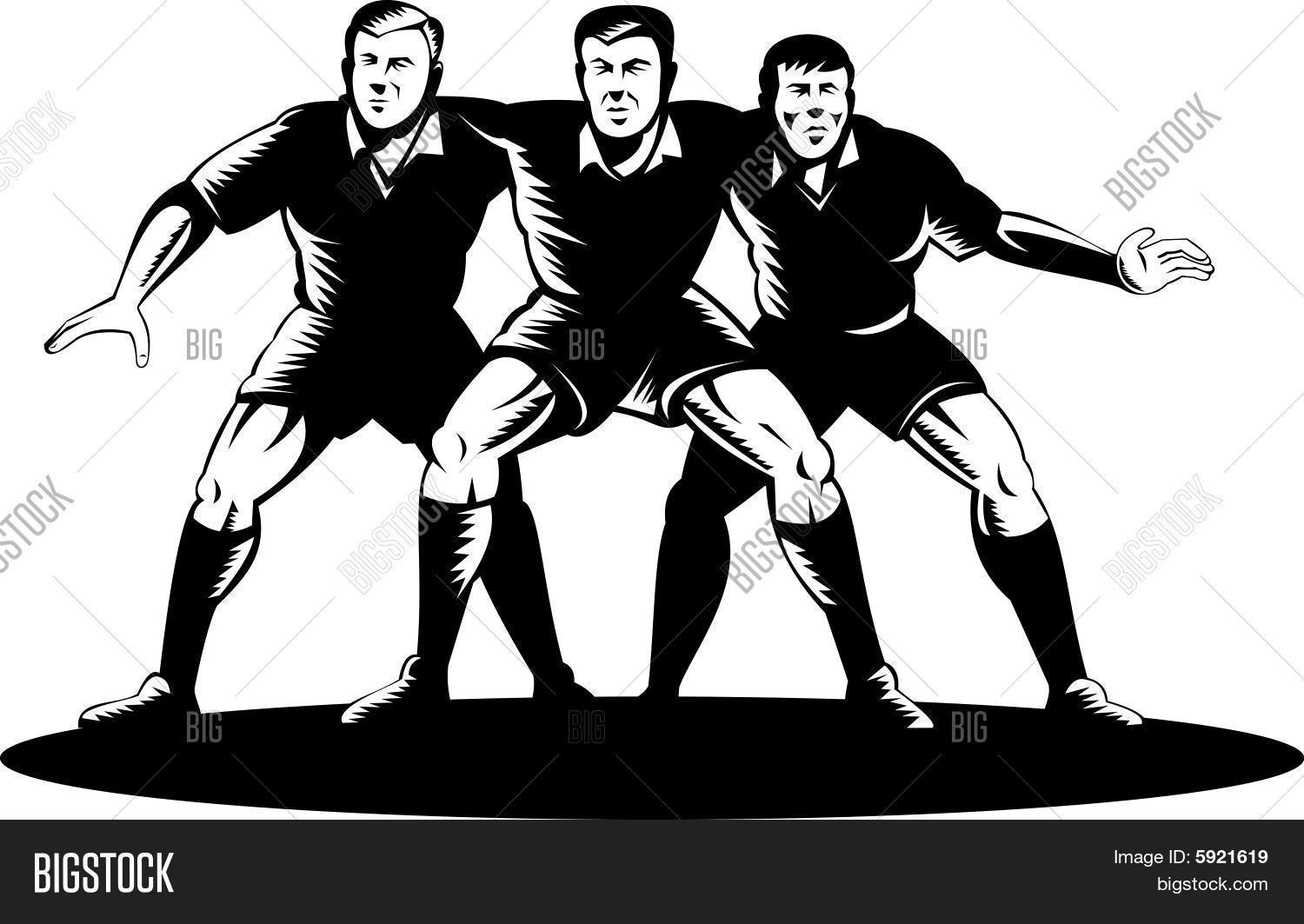 Rugby Front Row Scrum Vector & Photo (Free Trial) | Bigstock