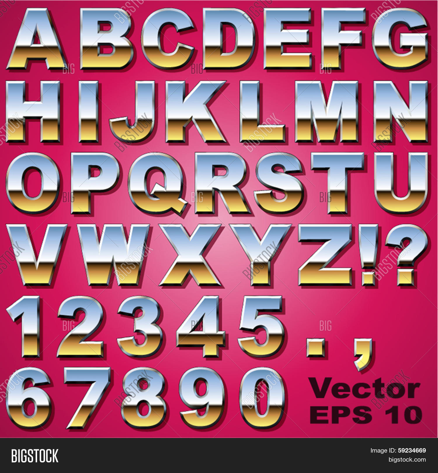 Alphabet Sit Shiny Vector & Photo (Free Trial) | Bigstock