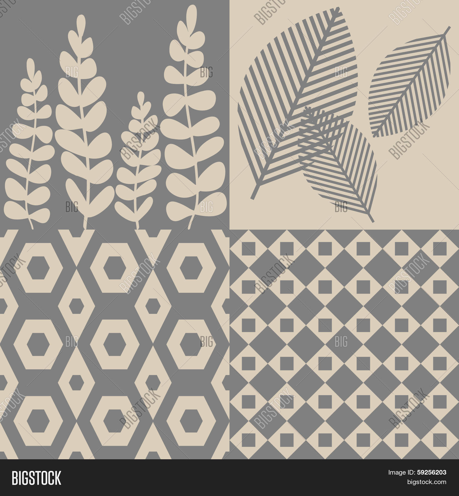 Patterns Grey Beige Vector & Photo (Free Trial) | Bigstock