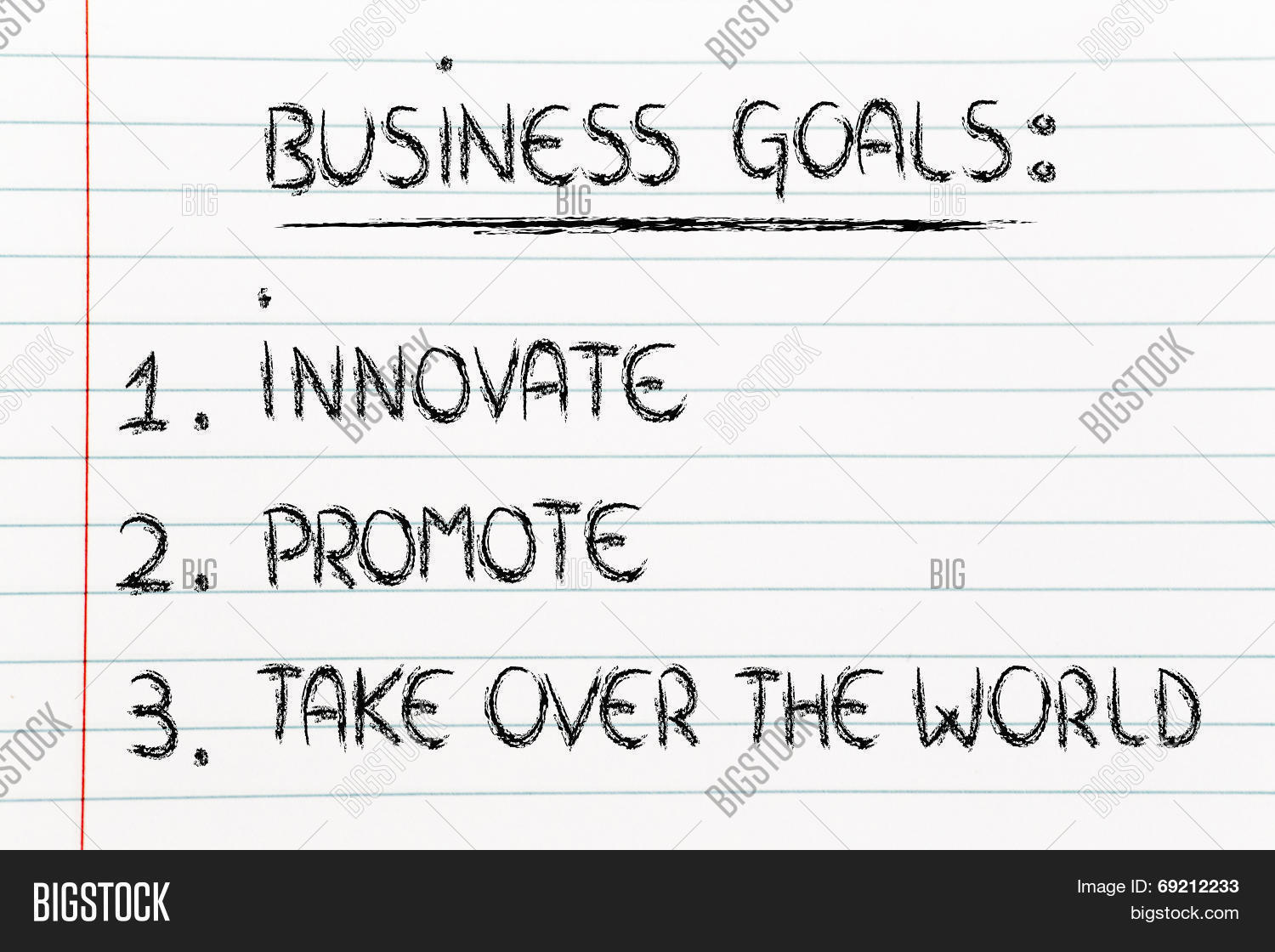 List Business Goals: Image & Photo (Free Trial) | Bigstock