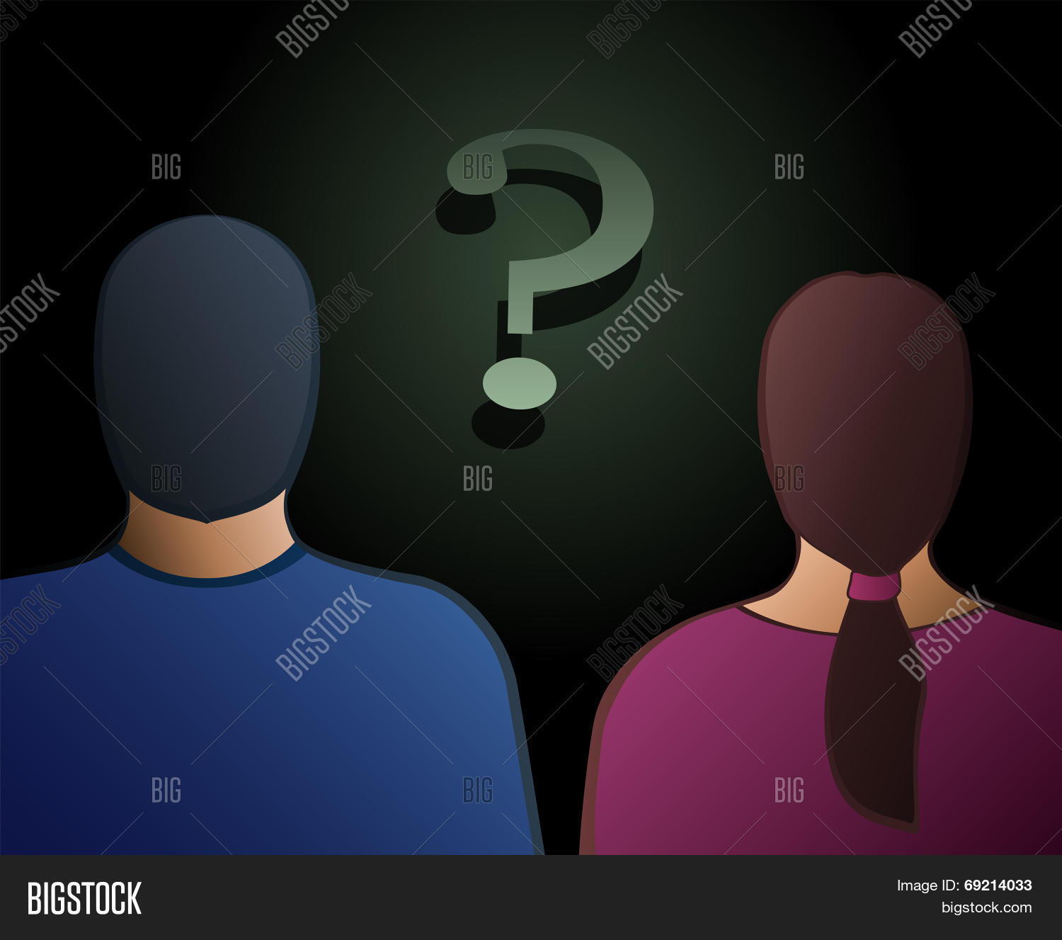 Couple Question Mark Vector & Photo (Free Trial) | Bigstock