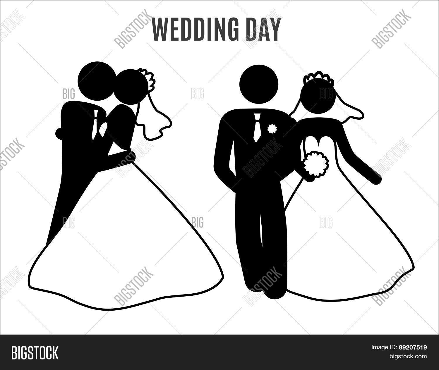 Stick Figure Wedding Vector & Photo (Free Trial) | Bigstock