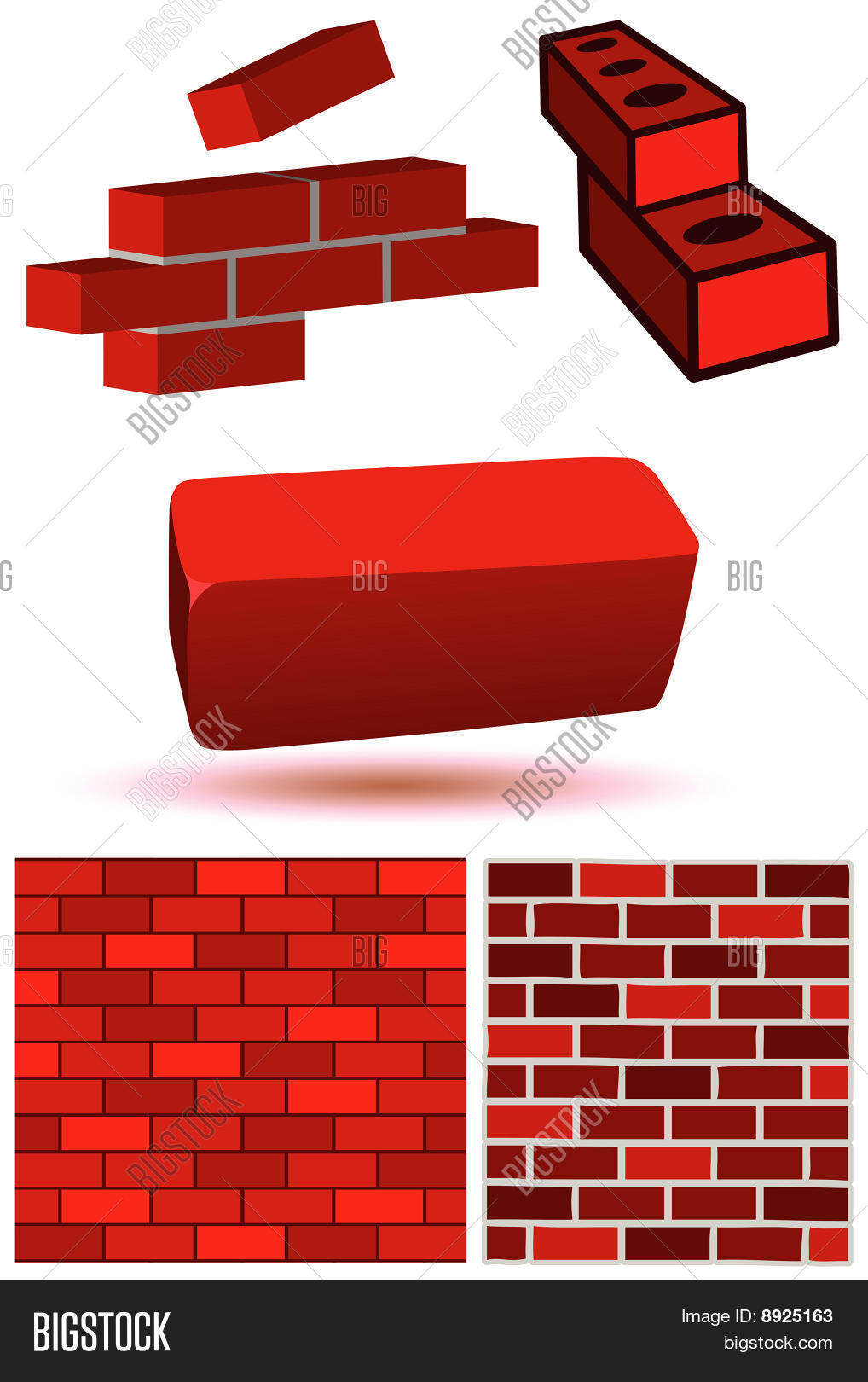 Brick Wall Vector Vector & Photo (Free Trial) | Bigstock