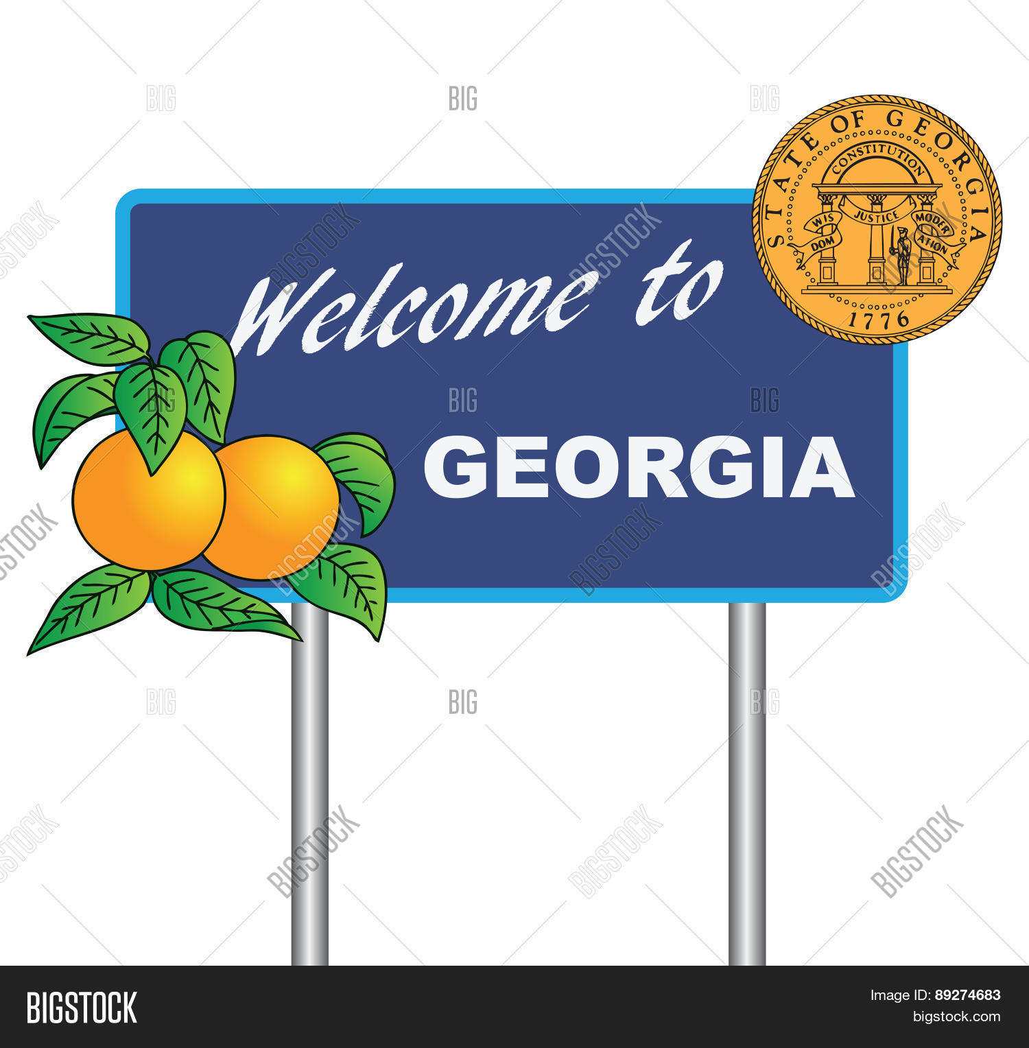 Road Sign Welcome Vector & Photo (Free Trial) | Bigstock