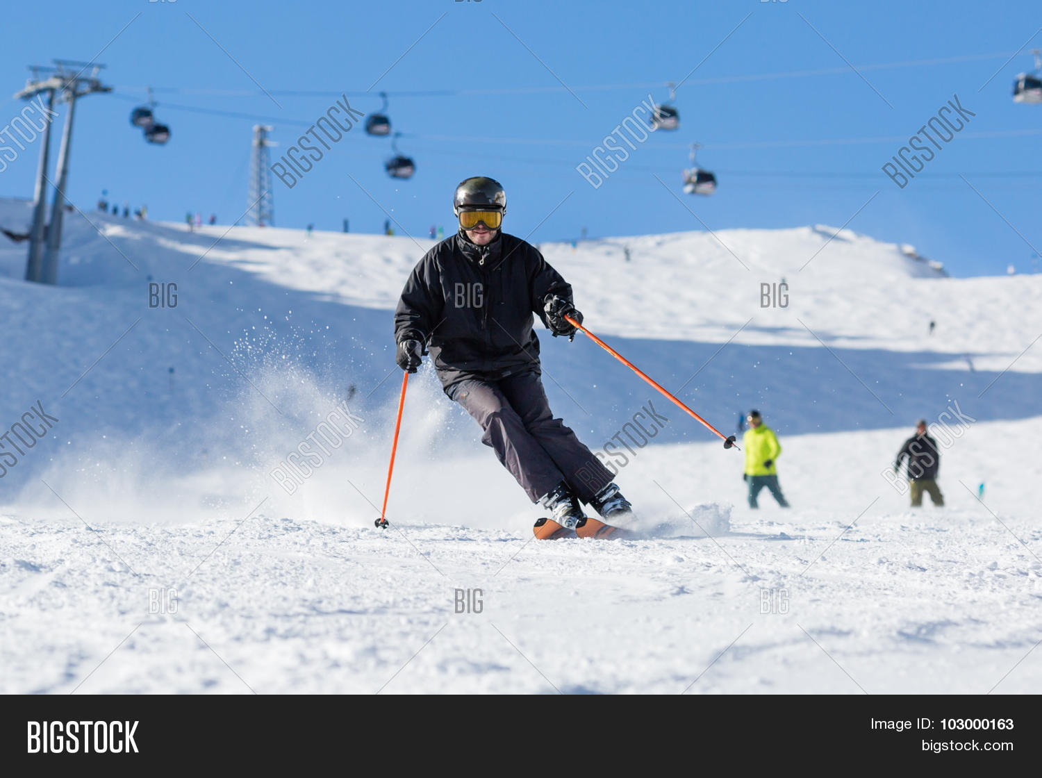 Skier Skiing On Ski Image & Photo (Free Trial) | Bigstock